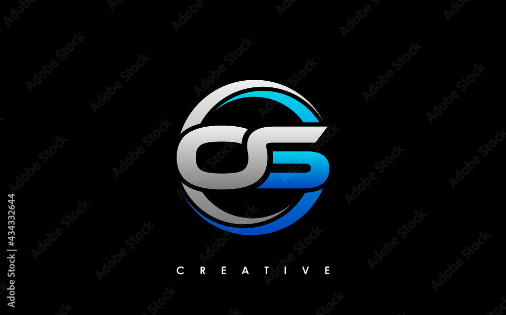 OS Letter Initial Logo Design Template Vector Illustration Stock Vector ...