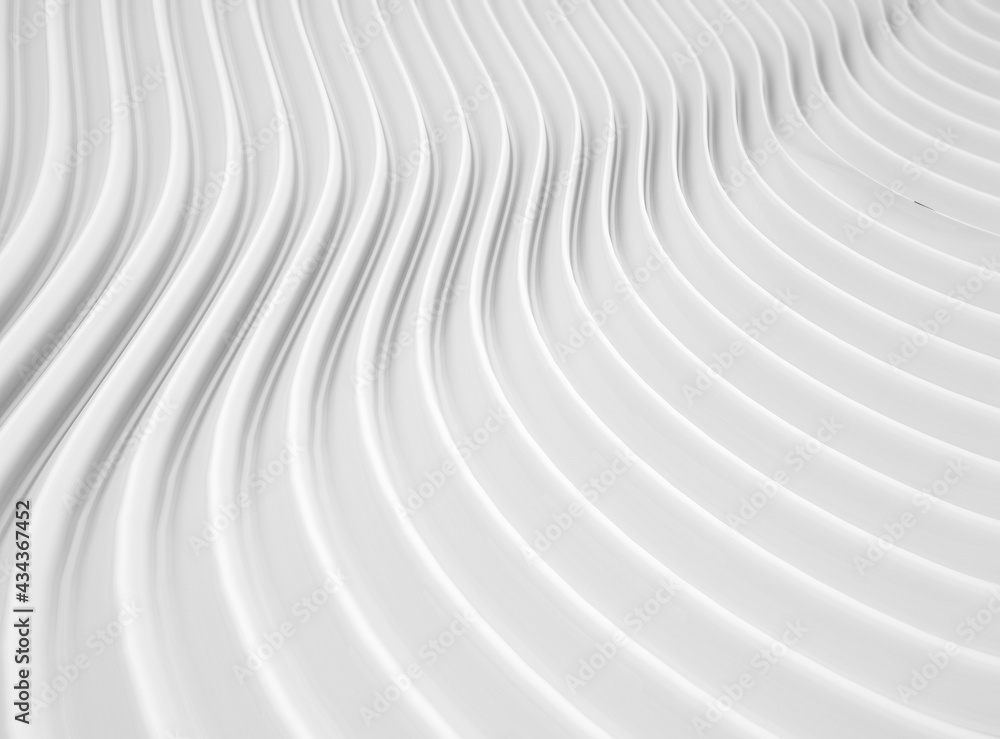 Abstract white wave background. Modern curved Shape elements or wavy ...