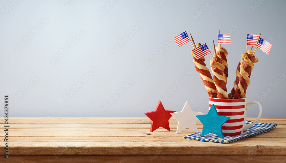 Happy Independence Day, 4th of July celebration concept with twisted ...