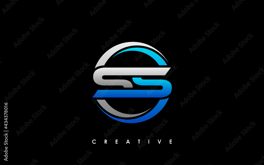 SS Letter Initial Logo Design Template Vector Illustration Stock Vector ...