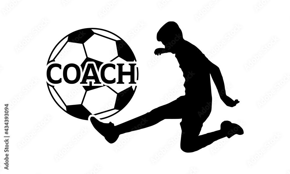 Coach - Soccer t shirts design, Hand drawn lettering phrase ...