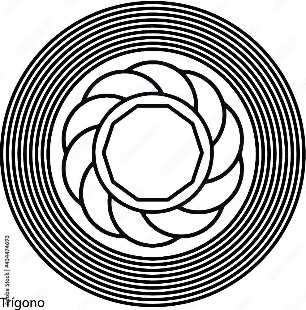 Trígono - a dowsing sign used by a Dowser for health, prosperity and ...