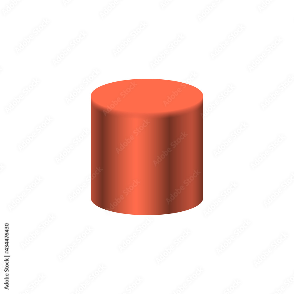 PVC plastic end cap hub vector design isolated on white background ...