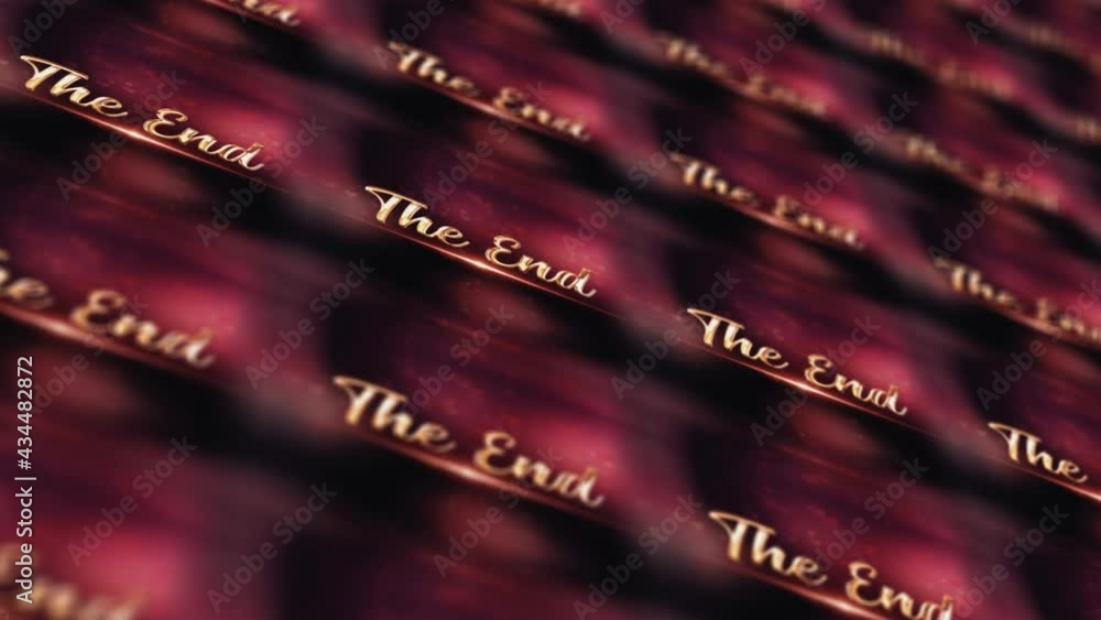 Vídeo do Stock: The End Final End Credit Cinematic Title Banner ...
