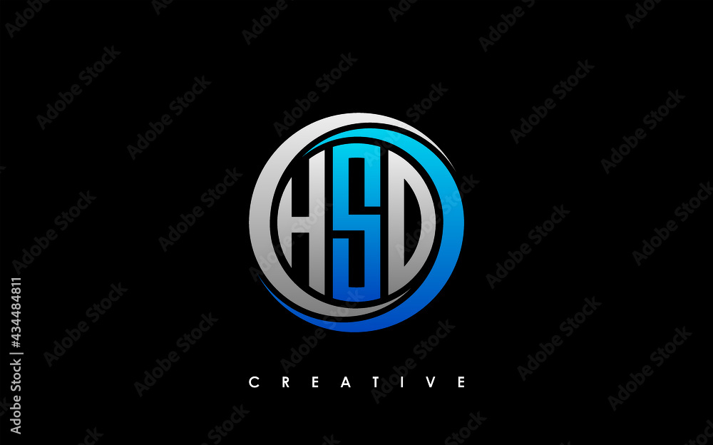 HSD Letter Initial Logo Design Template Vector Illustration Stock ...