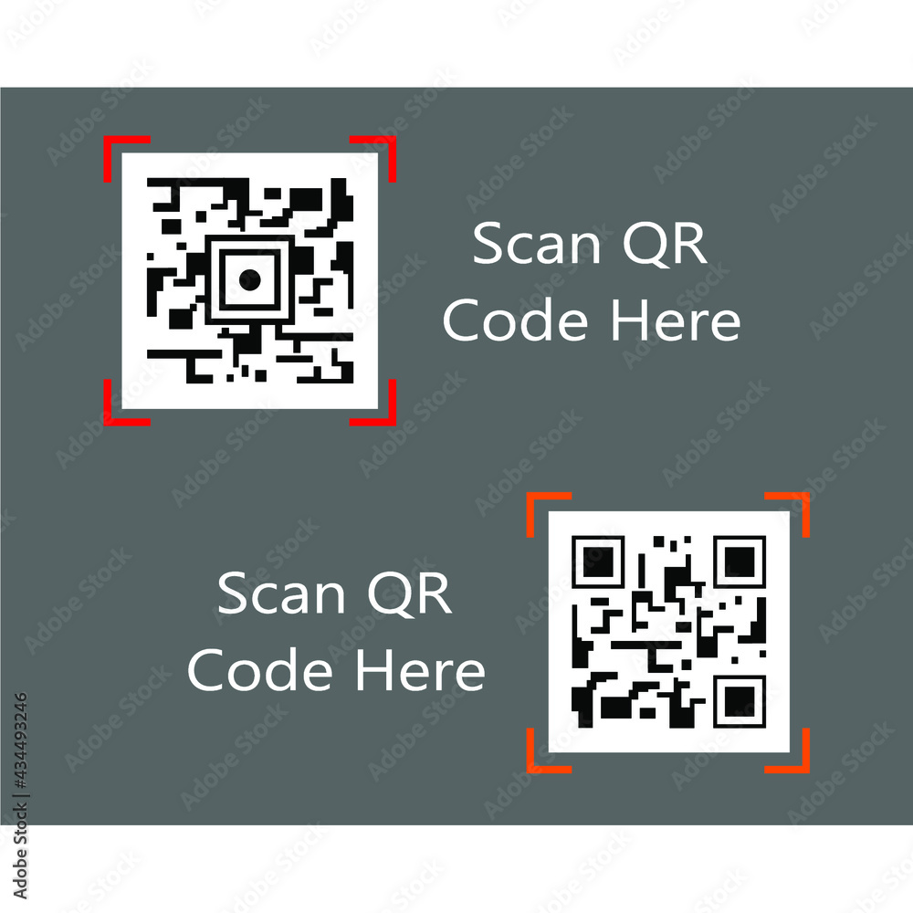 image of two QR codes with each sentence next to them Stock Vector ...