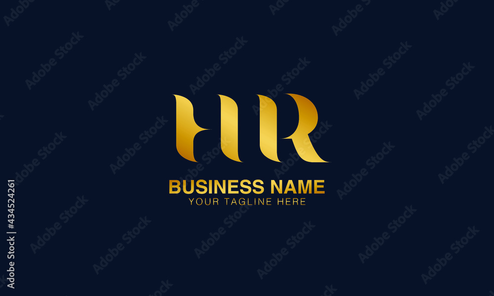 HR H R initial logo | initial based abstract modern minimal creative ...