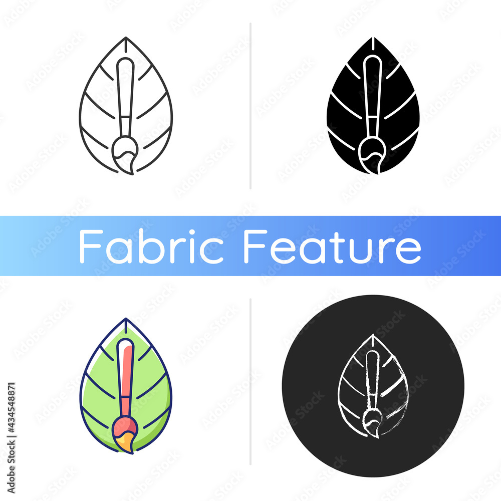 Natural dye textile icon. Eco friendly fabric feature. Healthy ...