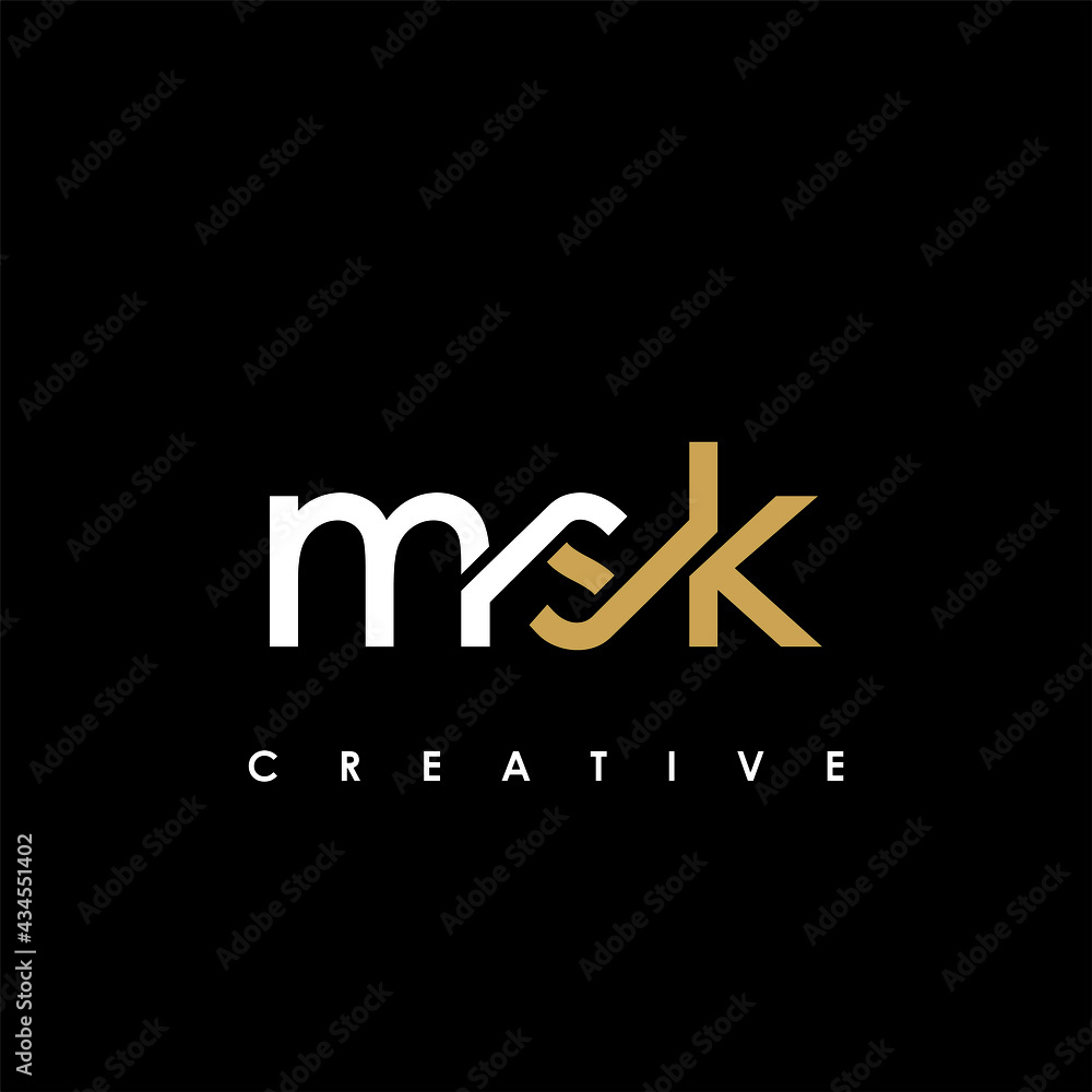 MSK Letter Initial Logo Design Template Vector Illustration Stock ...