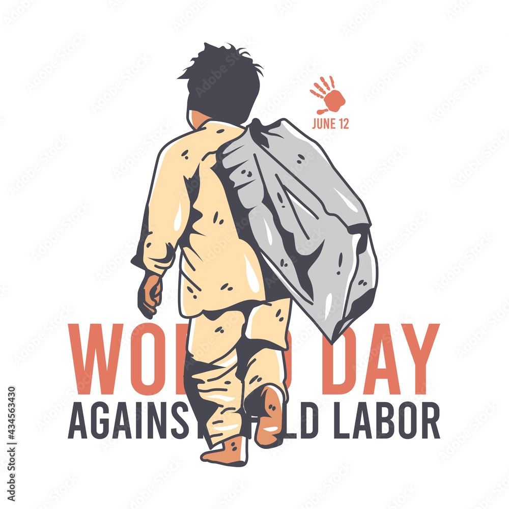 vector graphic of world day against child labor good for day against ...