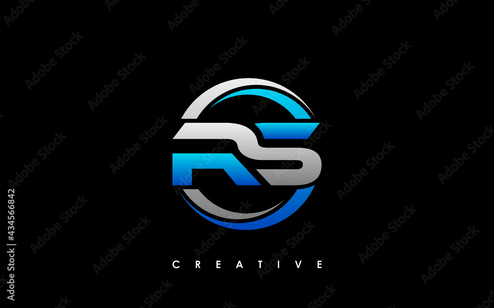 RS Letter Initial Logo Design Template Vector Illustration Stock Vector ...