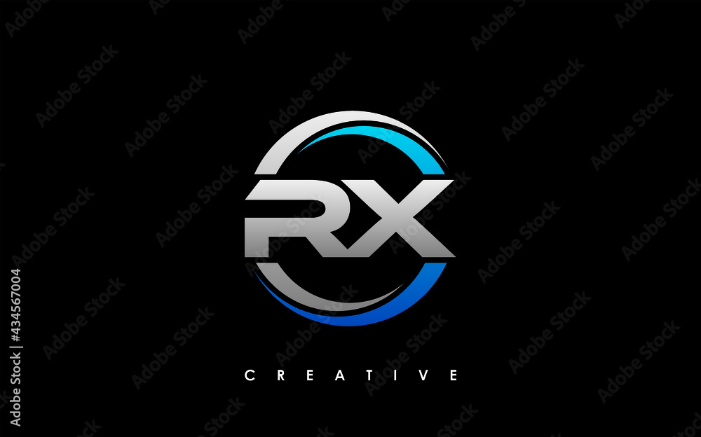 RX Letter Initial Logo Design Template Vector Illustration Stock Vector ...