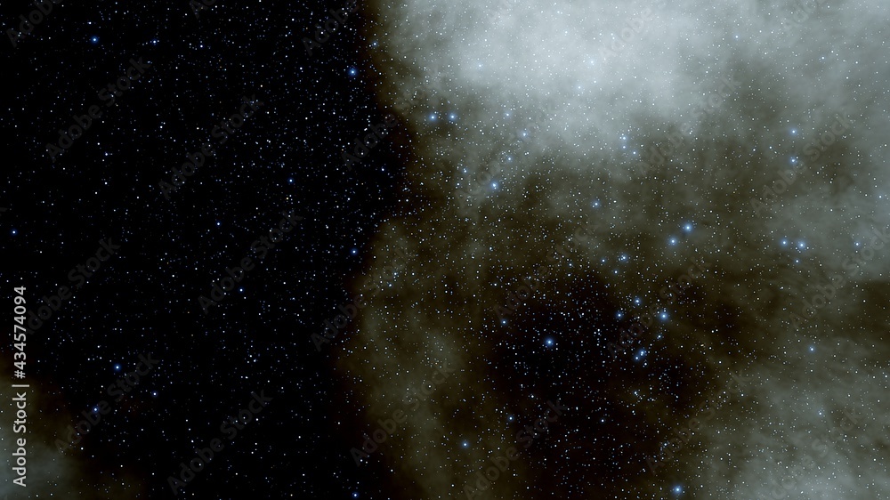 Stars in sky, starry night starlight shine of milky way, space cosmic ...