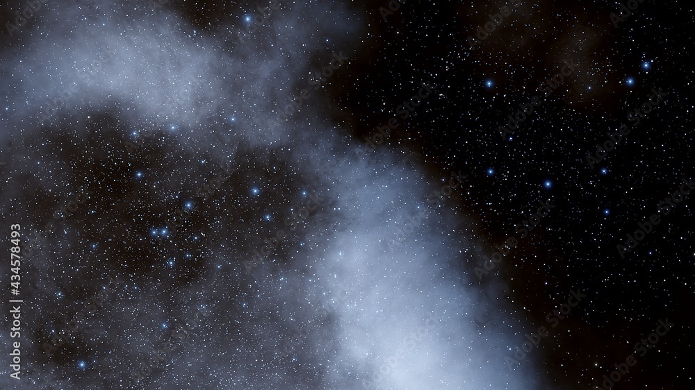 Stars in sky, starry night starlight shine of milky way, space cosmic ...