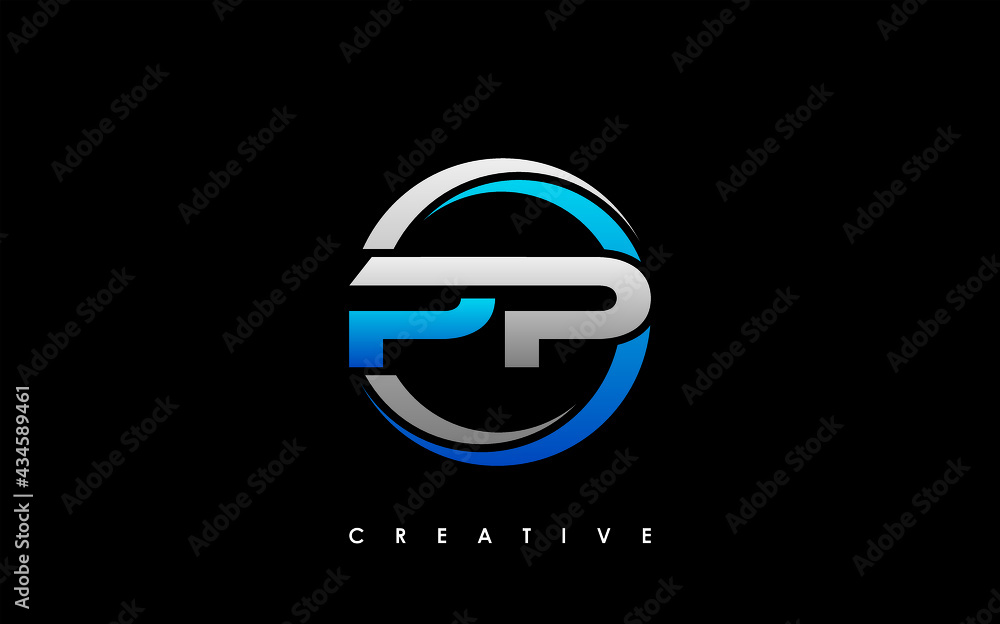 PP Letter Initial Logo Design Template Vector Illustration Stock Vector ...