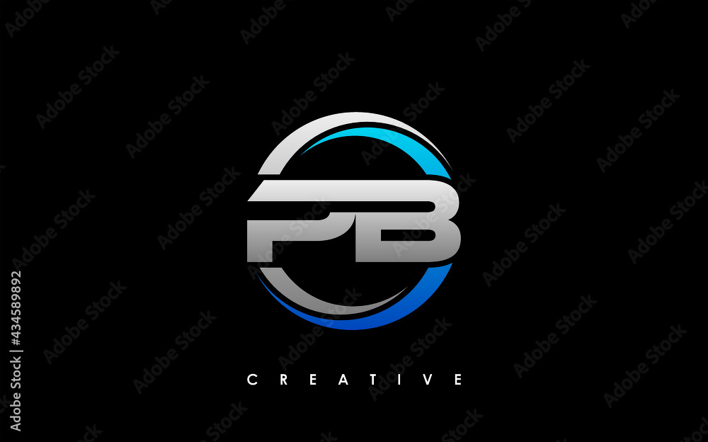 PB Letter Initial Logo Design Template Vector Illustration Stock Vector ...