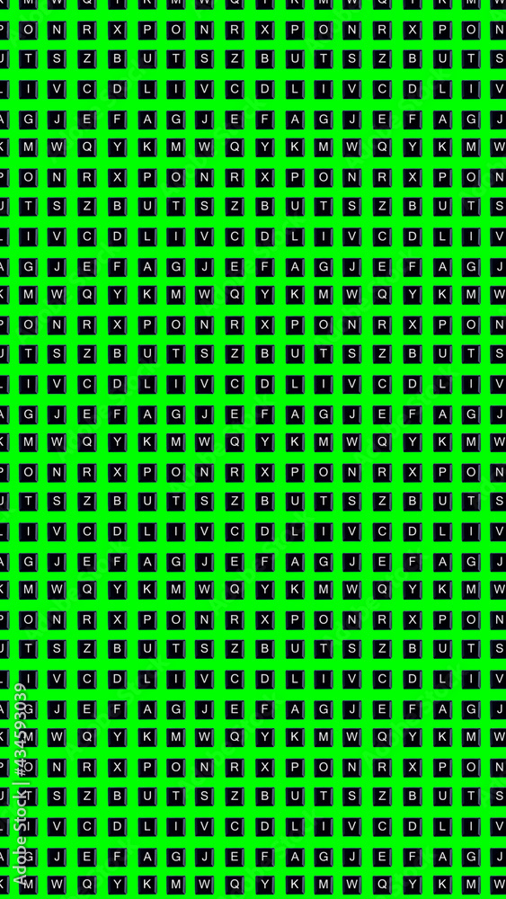 Vertical banner with keyboard keys. English alphabet keyboard keys on ...