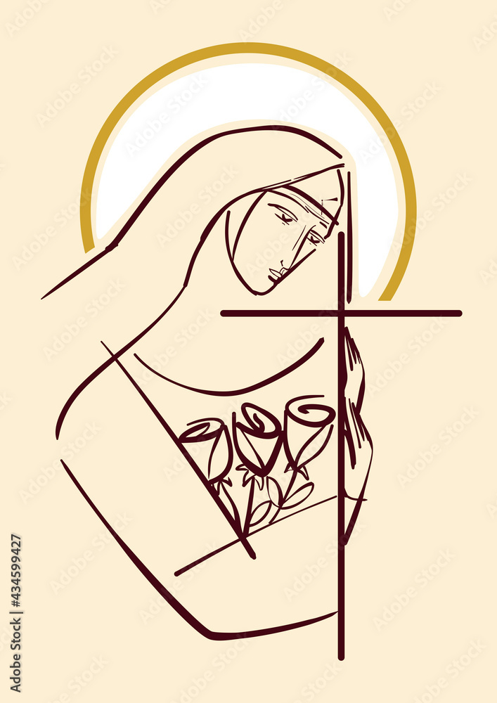 Vetor de Santa Rita de Cássia do Stock | Adobe Stock