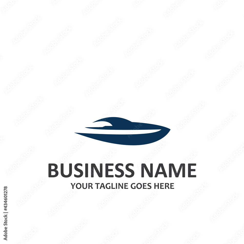 vector logo speed boat symbol Stock Vector | Adobe Stock