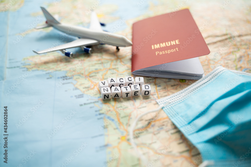 travel planning with immune passport. Vaccinated travelers. Pandemic ...
