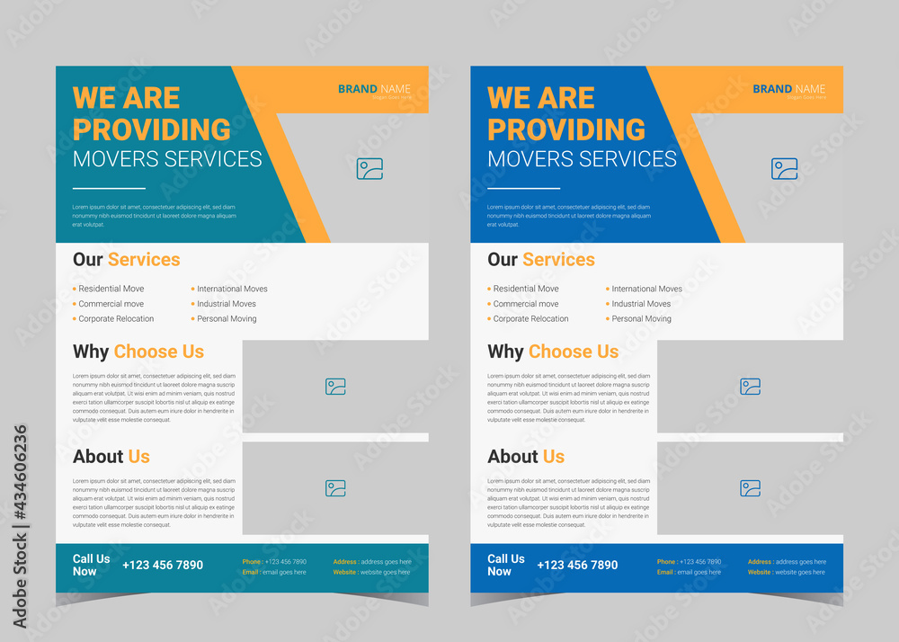 Experts movers flyer template. We are moving flyer template. House ...