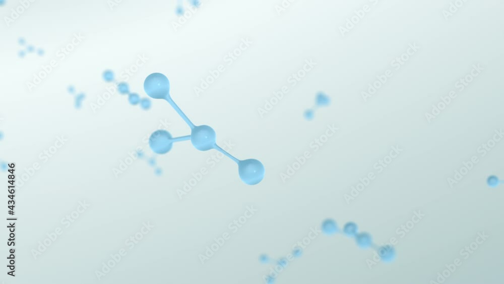 White background with atoms and molecules particles in 4k video. Stock ...
