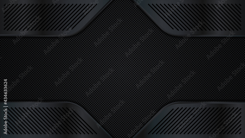 Black metal texture background. Metal grid. Vector illustration Stock ...