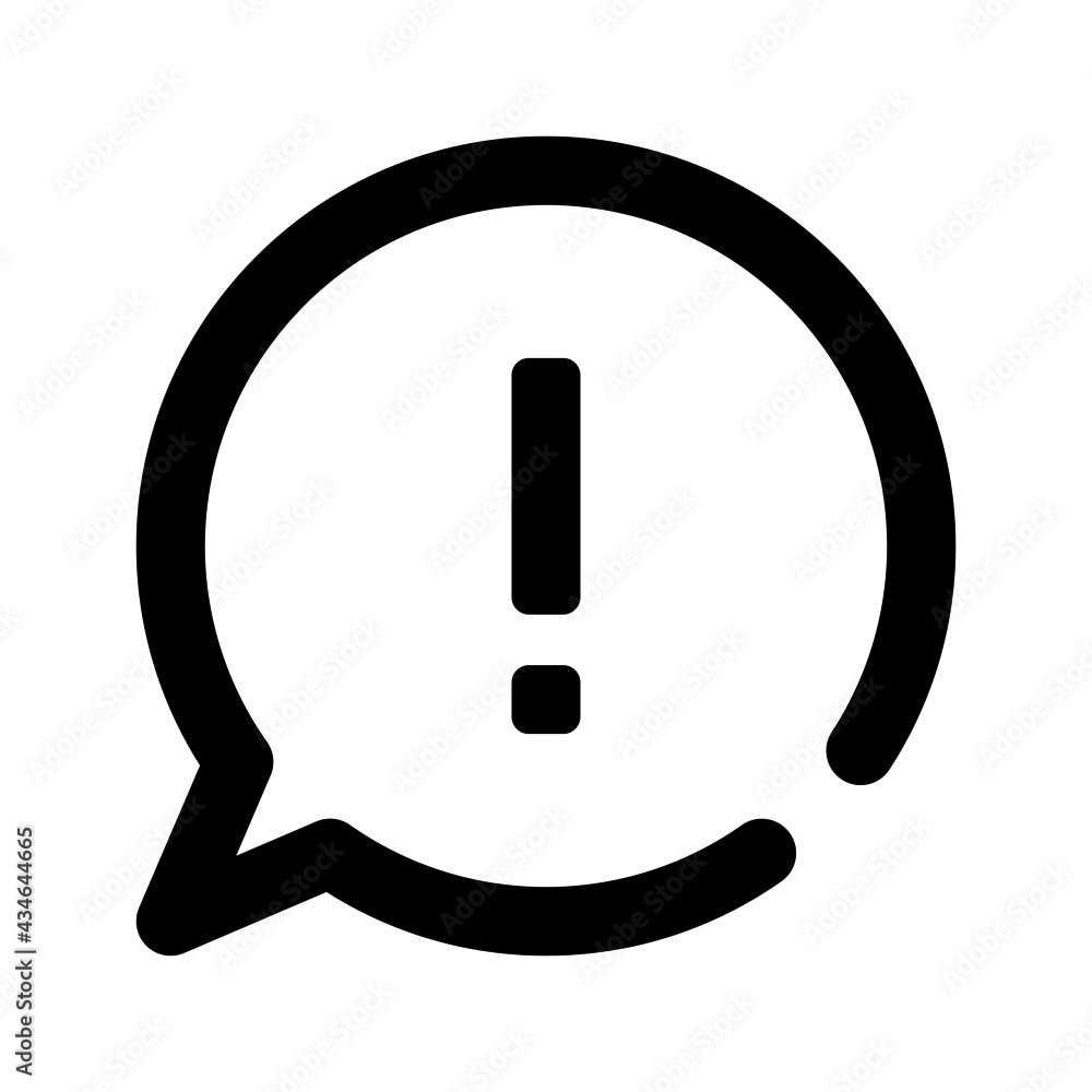 icon chat warning using line style Stock Vector | Adobe Stock
