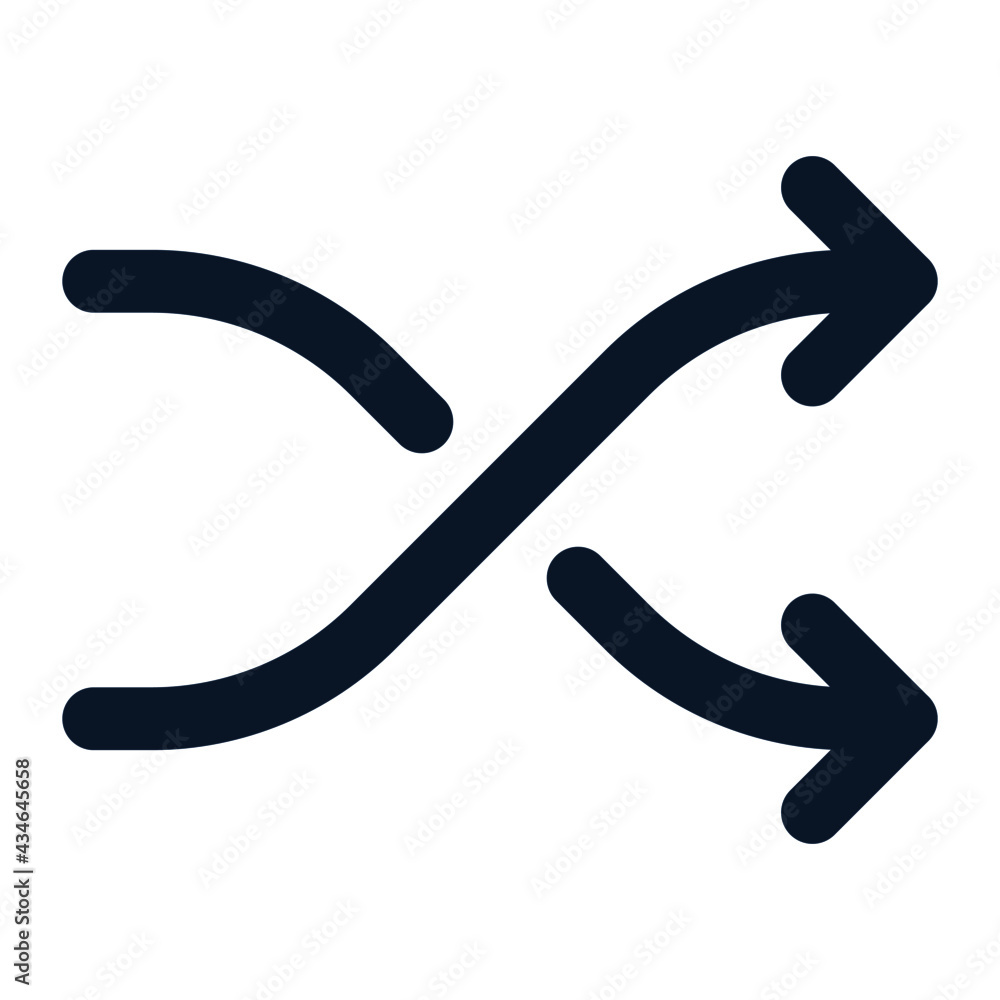 icon random music using filled line style and blue color Stock Vector ...