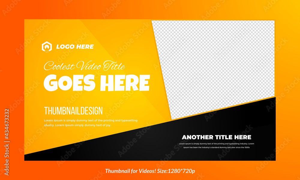 Editable video thumbnail design for videos fully editable thumbnail for ...