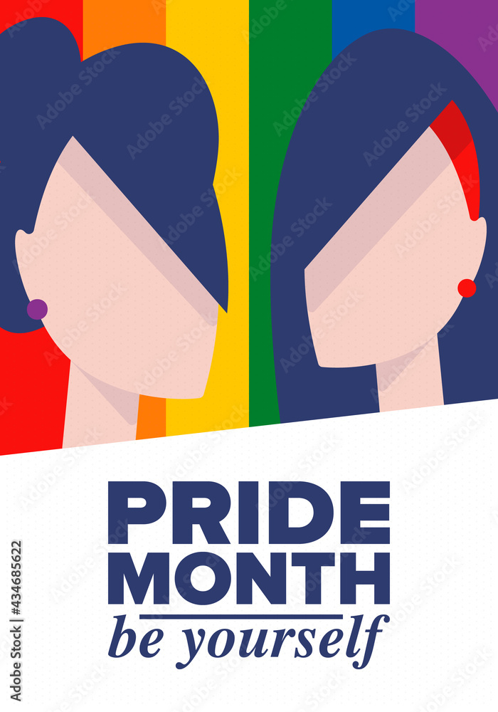 LGBTQIA Pride Month in June. Lesbian Gay Bisexual Transgender ...