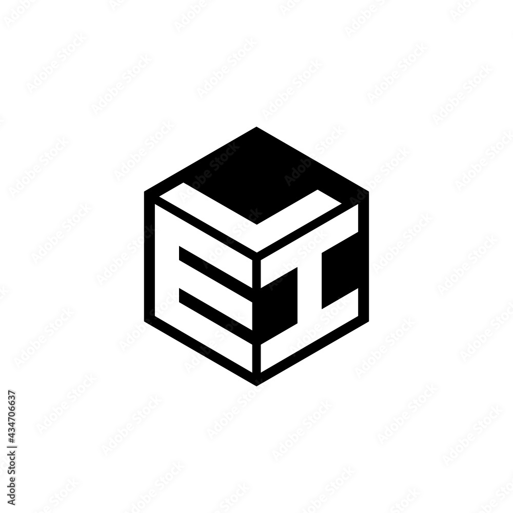 Vecteur Stock EIL letter logo design with white background in ...