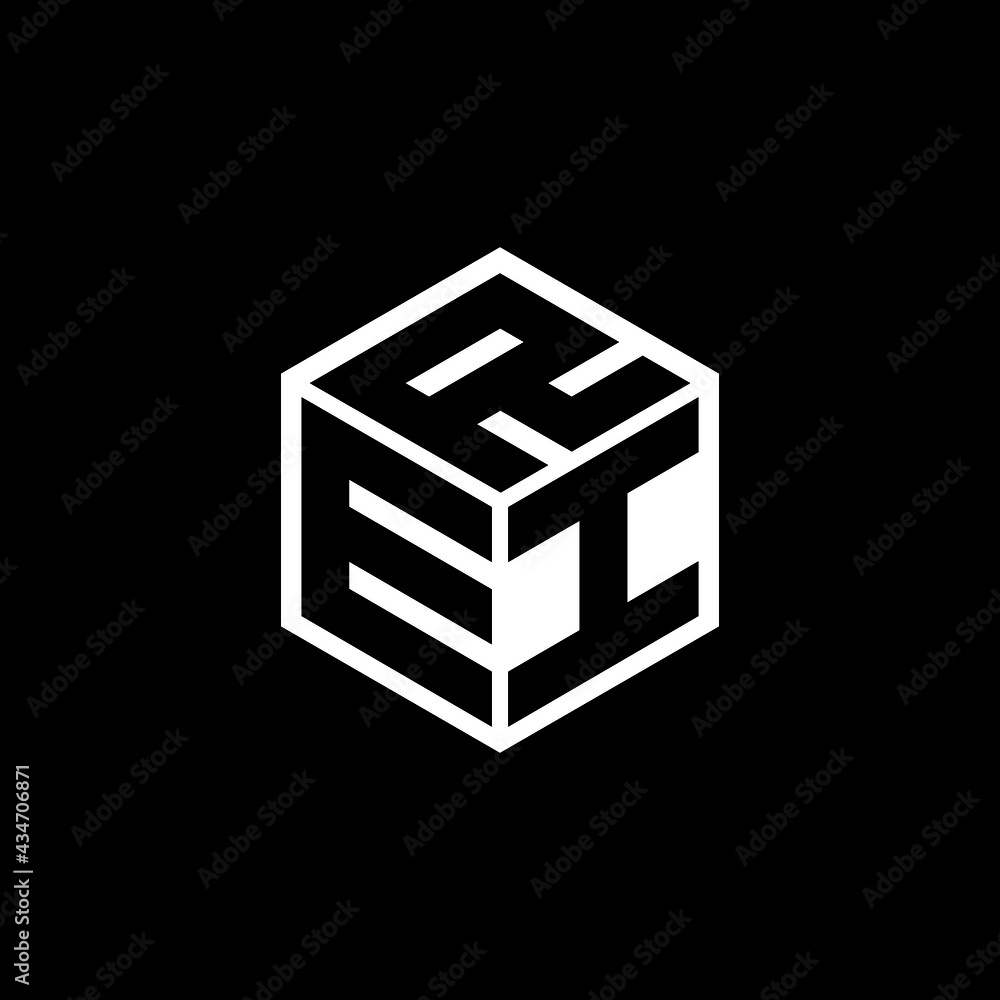 EIR letter logo design with black background in illustrator, vector ...