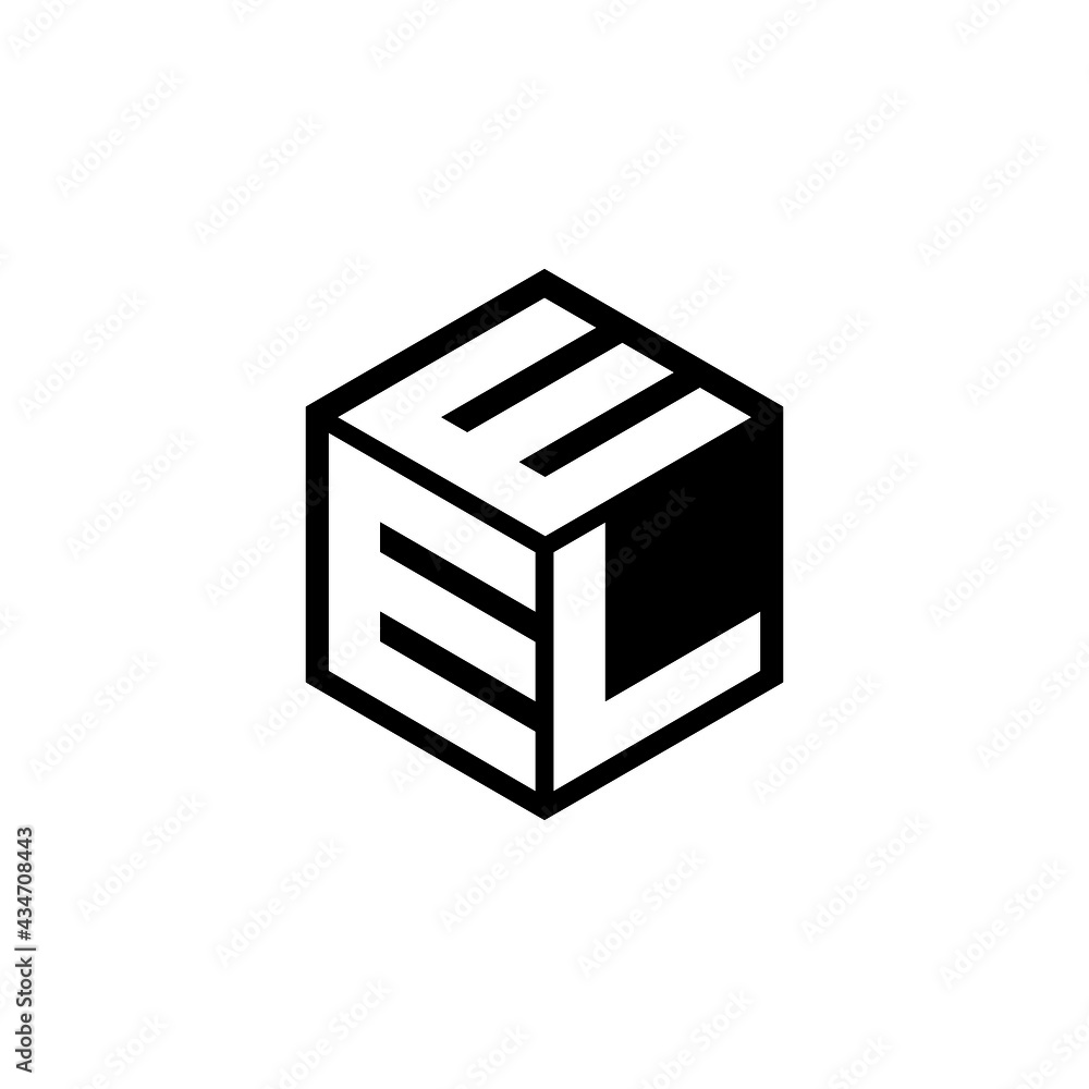 ELE letter logo design with white background in illustrator, vector ...