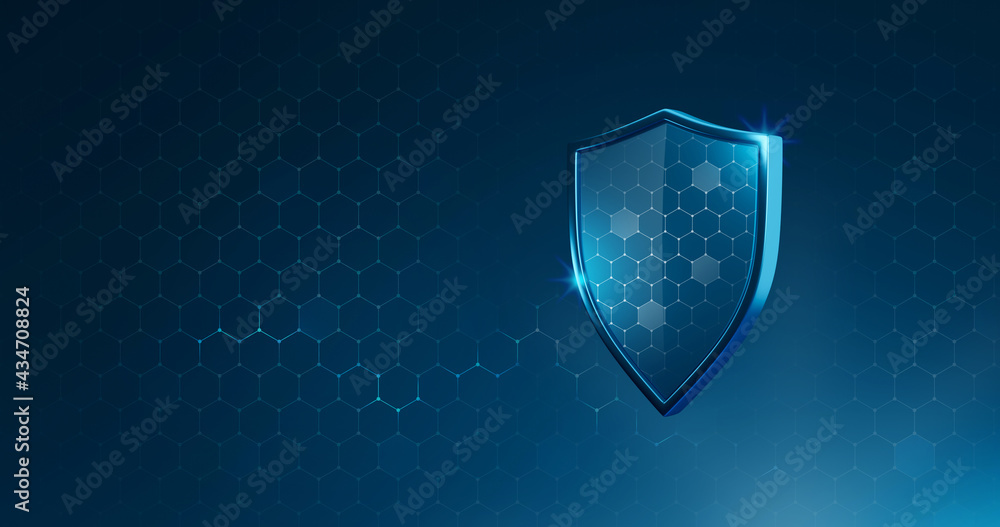 Protection safe shield or safety guard virus defense on secure ...