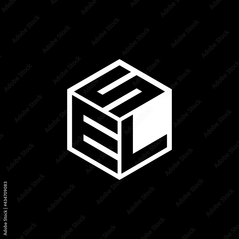ELS letter logo design with black background in illustrator, vector ...