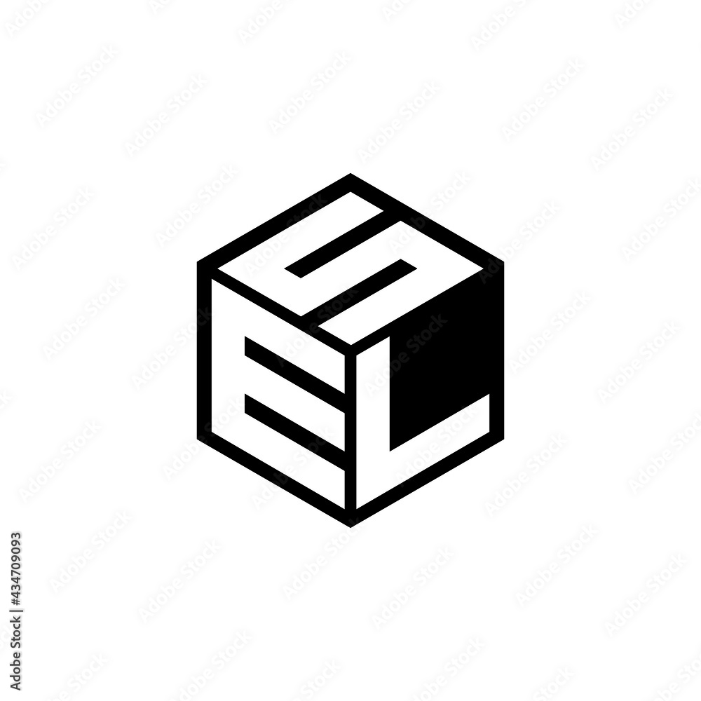 ELS letter logo design with white background in illustrator, vector ...
