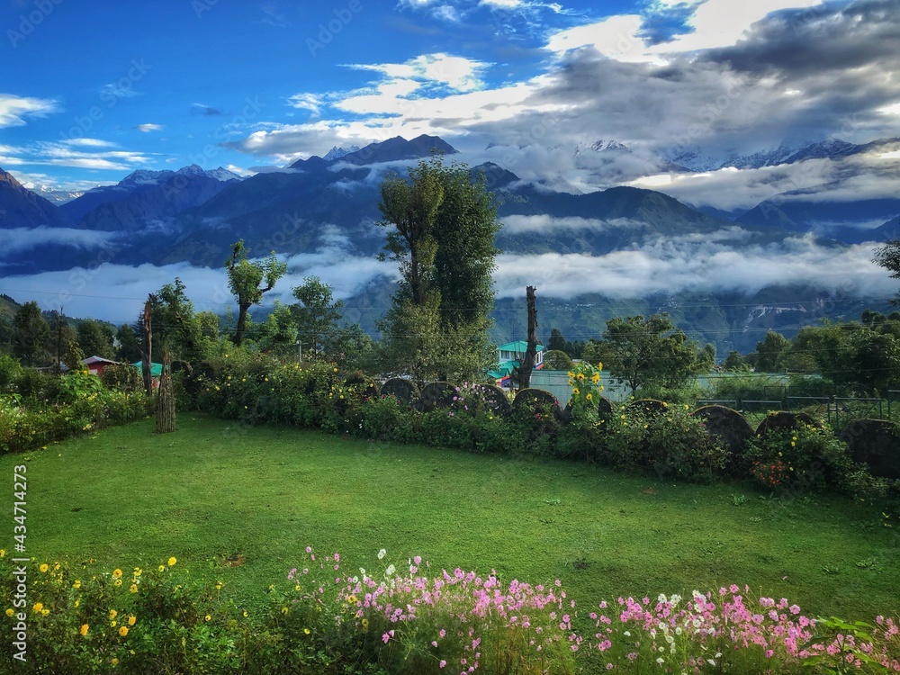 Spring in the Himalayan mountains Stock Photo | Adobe Stock