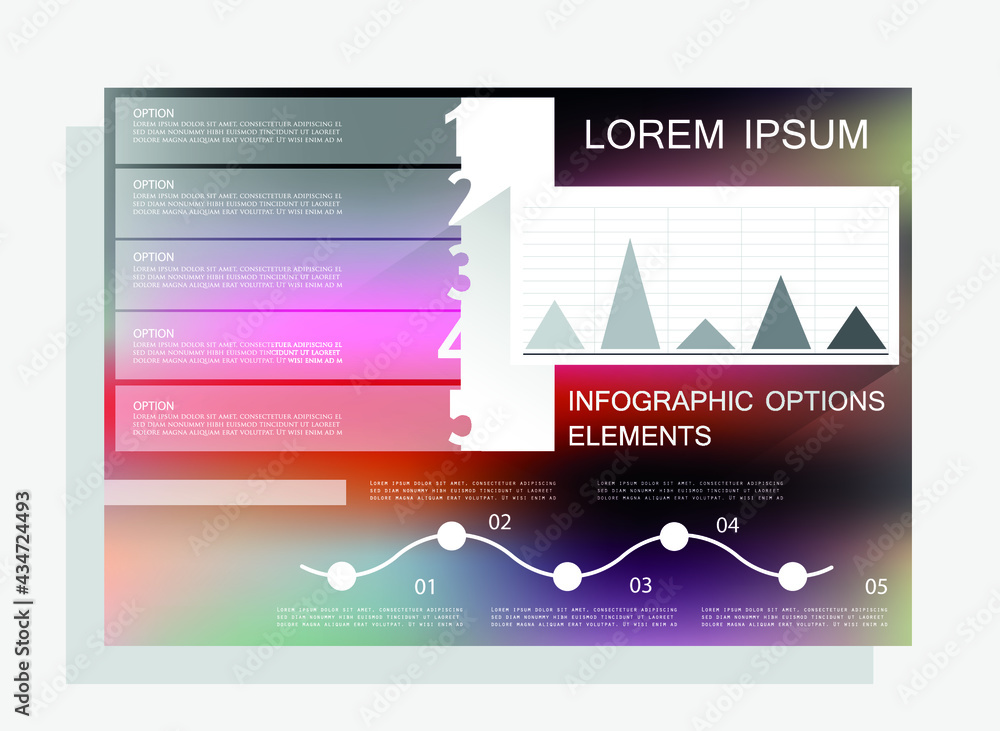 Brochure for business reports, cover layout and infographics Stock ...