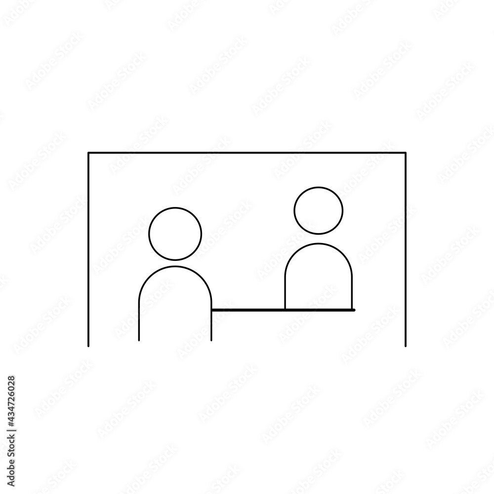 Toilet sign icon on white background. Vector illustration in flat ...