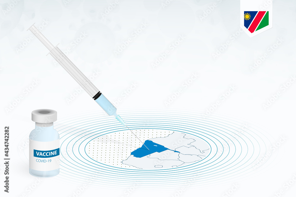 COVID-19 vaccination in Namibia, coronavirus vaccination illustration ...