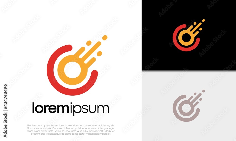 Space vector design templete. Comet logo. Galaxy. Set logo - vector ...