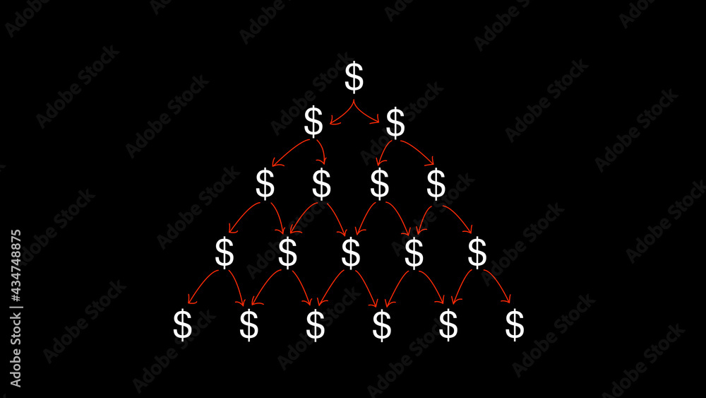 Dollar Symbol Pyramid Chart Scheme Stock Illustration | Adobe Stock