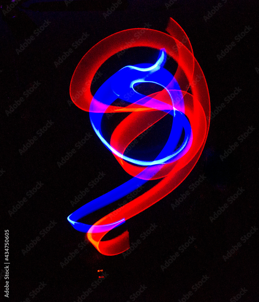 Abstract blue and red question mark Stock Photo | Adobe Stock