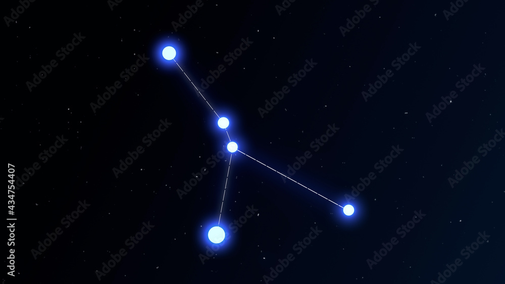 Cancer Constellation Zodiac Sign on Space Star Background Stock ...
