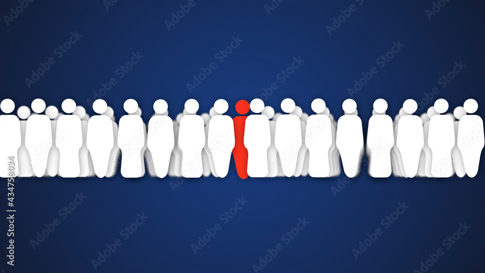The Chosen One Candidate on Crowd background Stock Illustration | Adobe ...