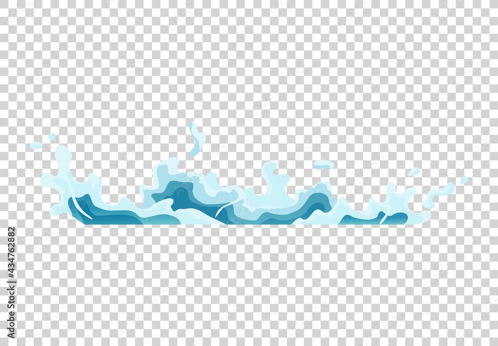 Water splash animation. Shock waves on transparent background. Spray ...