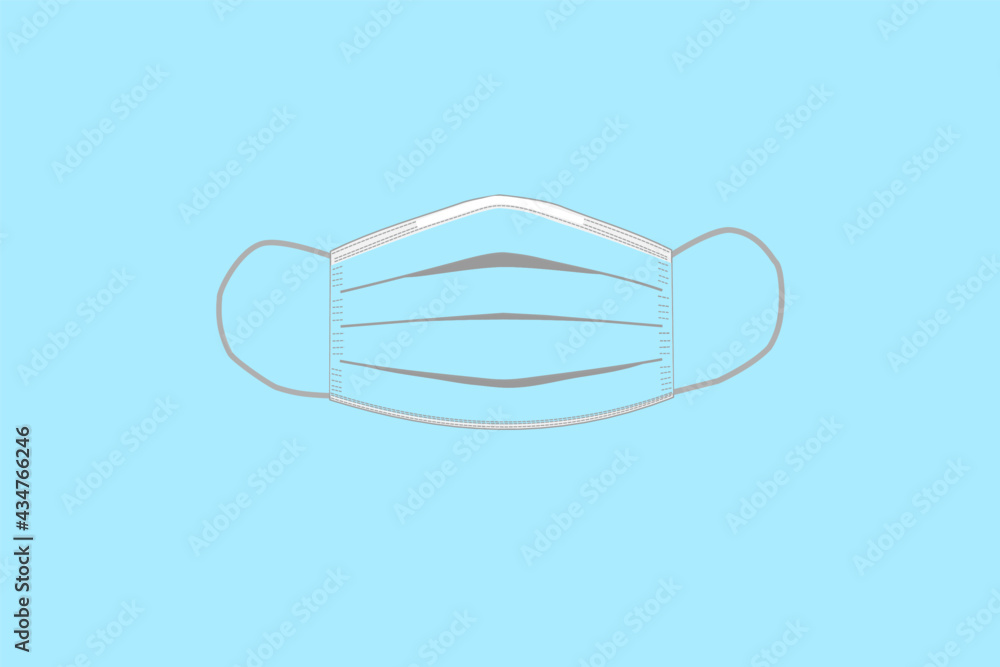 protective face mask vector on bllue background,concept protection ...
