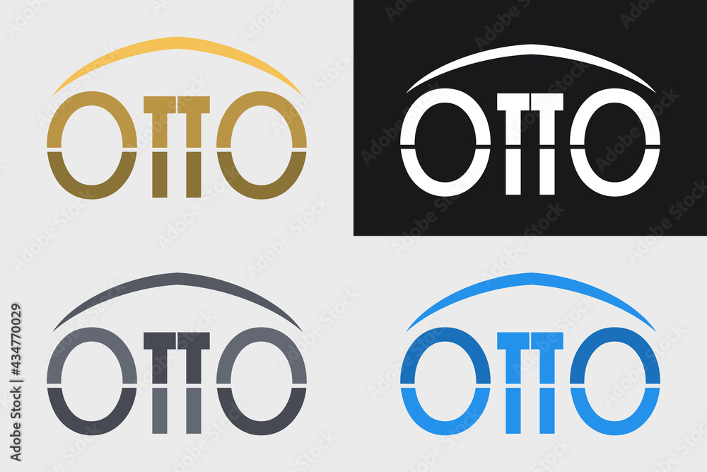 Abstract Initial Letter OTTO Logo. Lettering style logo. Usable for ...