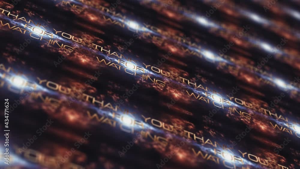 Thank You For Watching title background concept. 4K 3D seamless loop ...